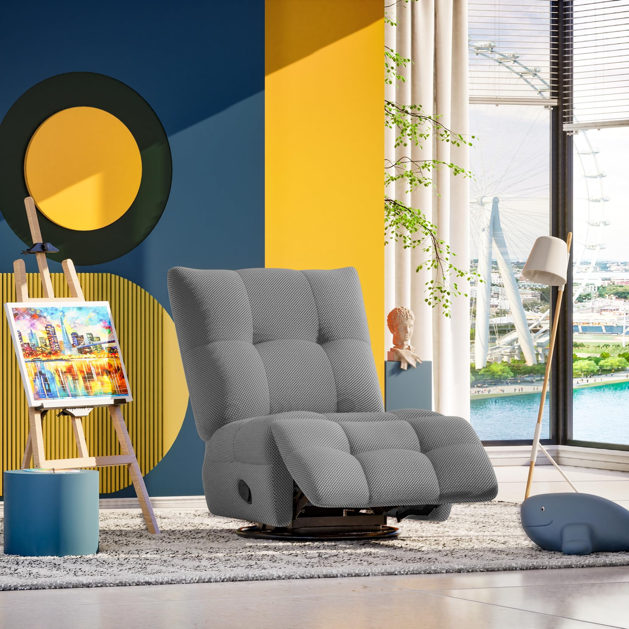 Artistic Freedom Recliner Chair 3-in-1 Reclining Swivel Rocker Chair ...