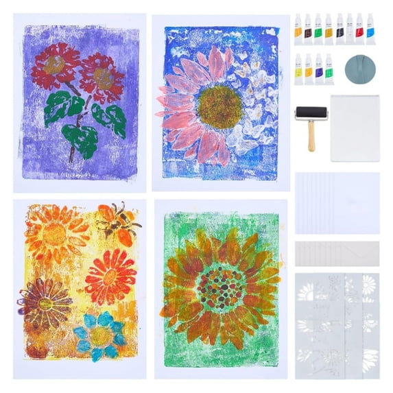 Artistic Gel Printing Starter Gel Printing Plate Supplies Set With ...