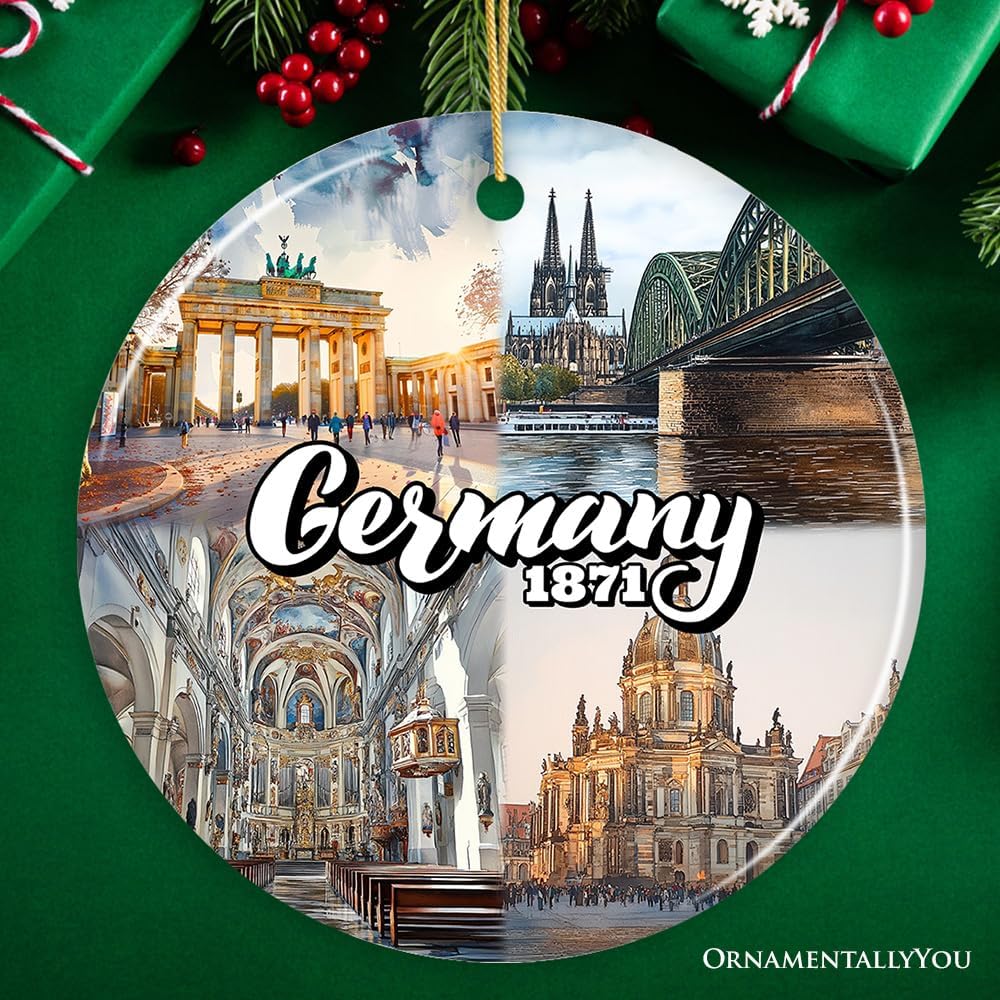 Artistic Germany Landmarks Ornament, Bavarian Heritage And Culture And ...