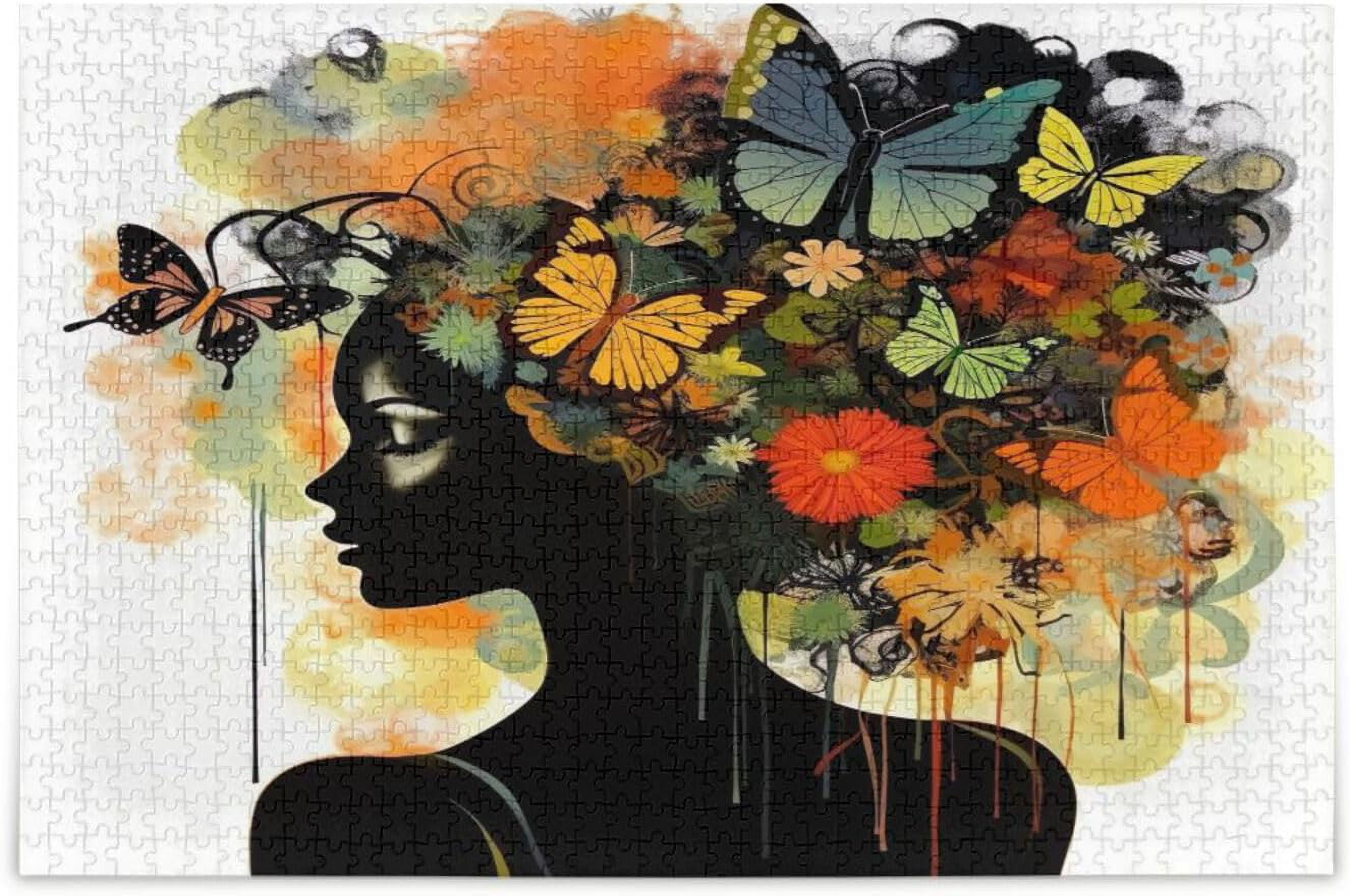 Artistic Girls and Butterflies Jigsaw Puzzles for Adults or Kids 1000 ...