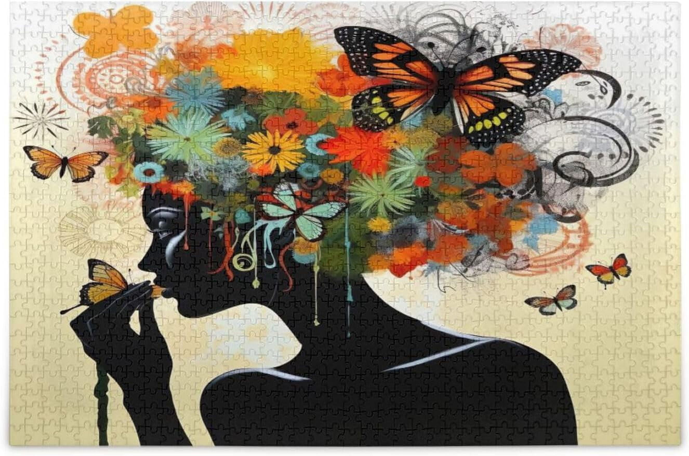 Artistic Girls and Butterflies Jigsaw Puzzles for Adults or Kids 1000 ...