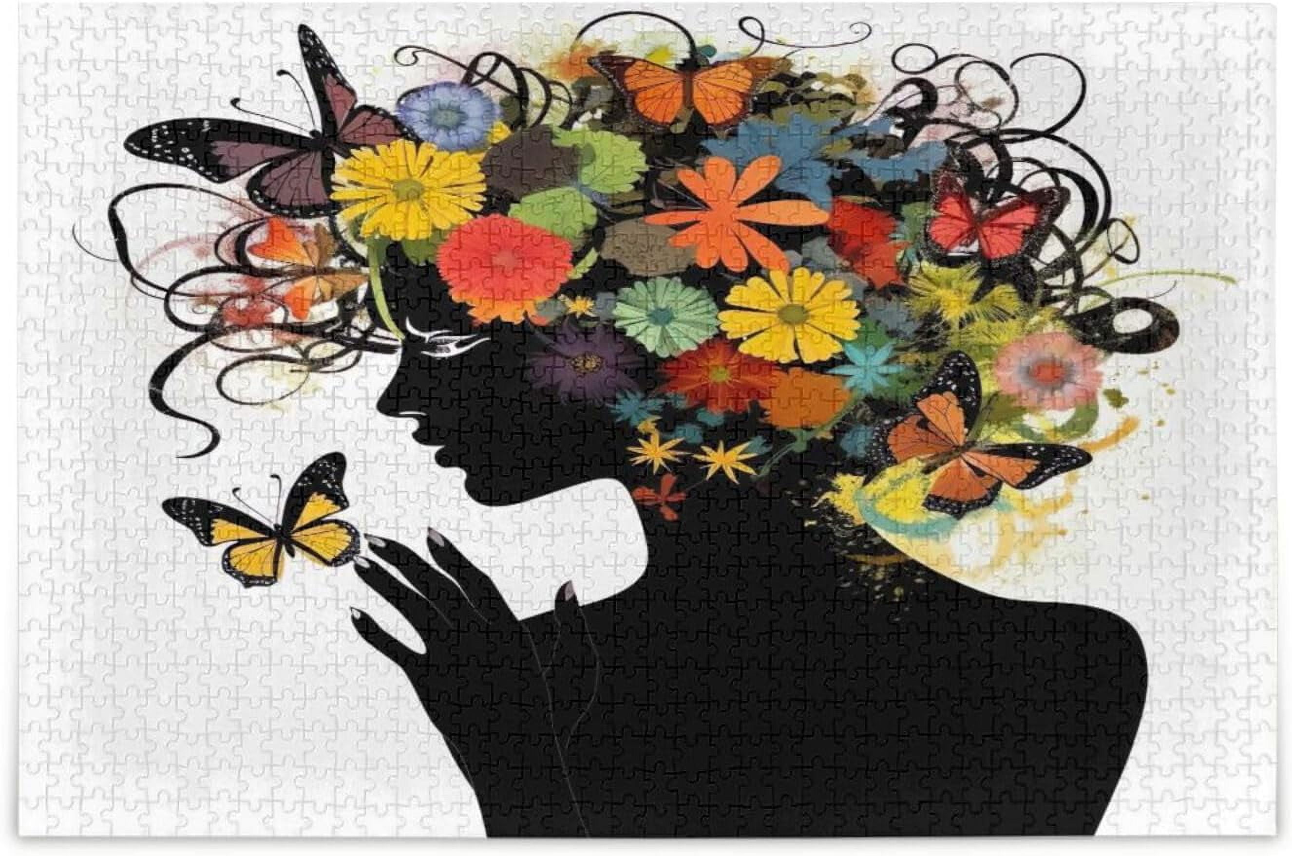Artistic Girls and Butterflies Jigsaw Puzzles for Adults or Kids 500 ...