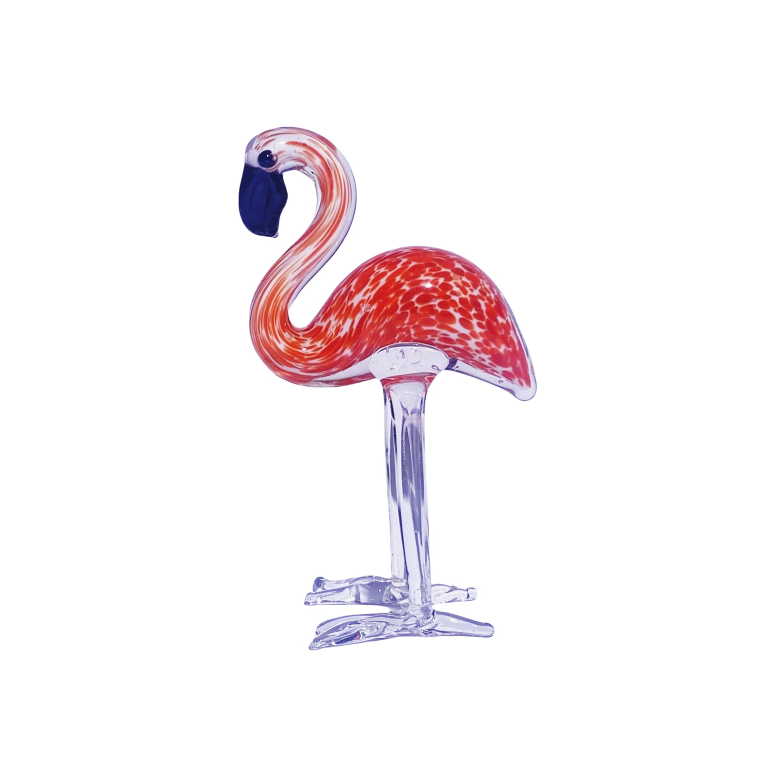 Artistic Glass Flamingos Sculpture Collectible Figurine for Home Office ...