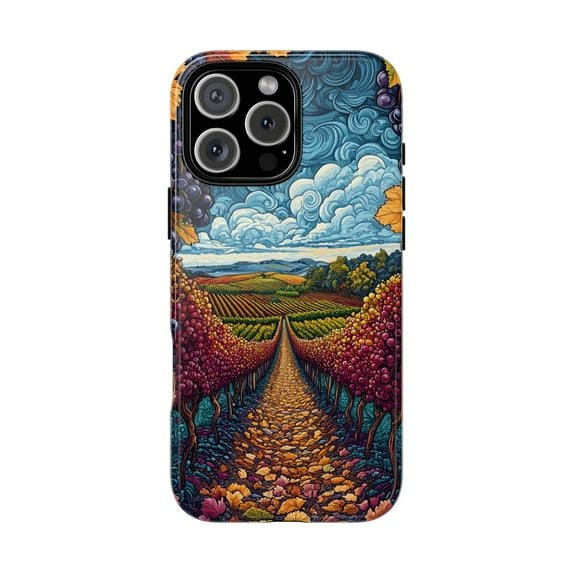 Artistic Gogh Grapevine Vineyard Grape Wine Harvest Scene Case with ...
