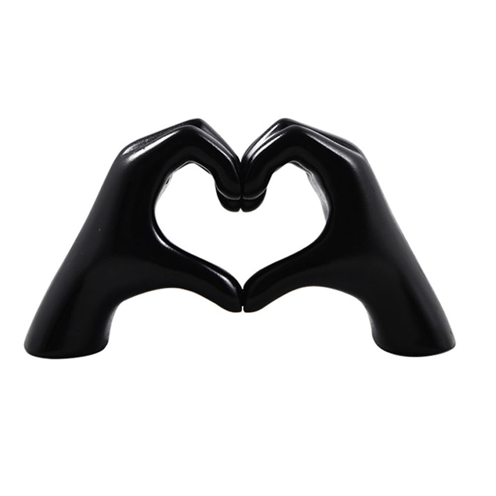 Artistic Gold Heart Hand Statue Multi purpose Storage for Home Settings ...