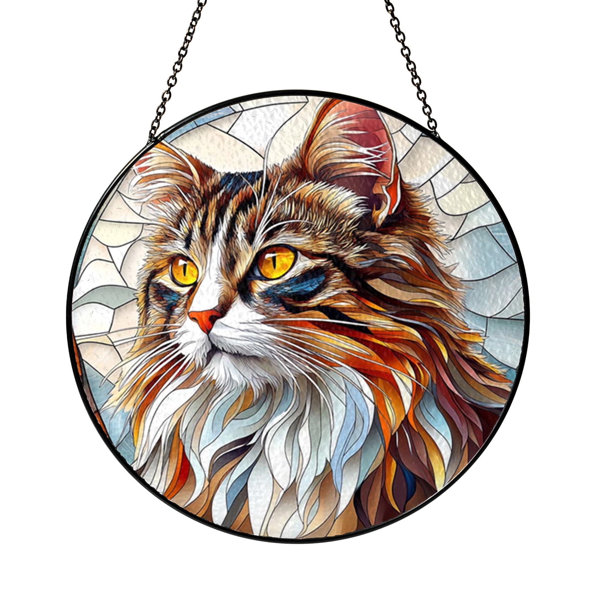 Artistic Golden Eye Cat Window Panel – Decorative Glass Art - Walmart.com