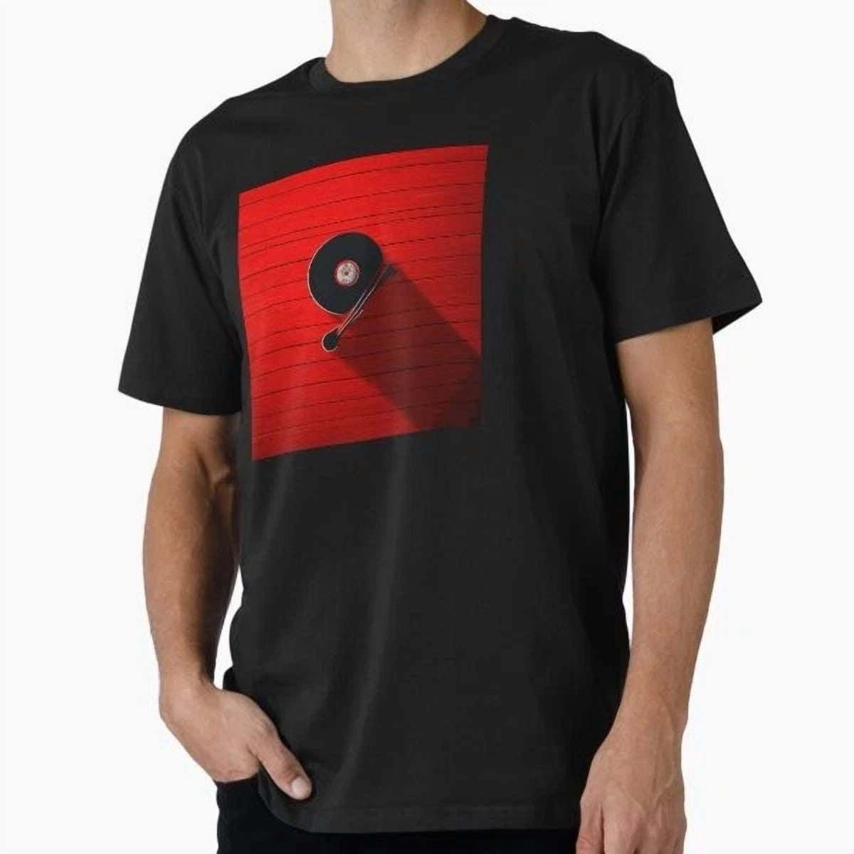 Artistic Graphic Drawing Of A Vinyl Record T-Shirt S-5XL - Walmart.com