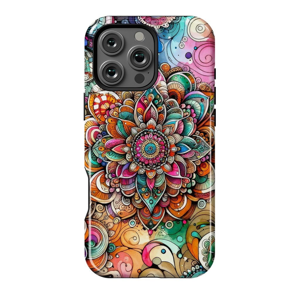 Artistic Hand Drawn Mandalas Pattern Phone Case for iPhone 12 to 17 Art ...