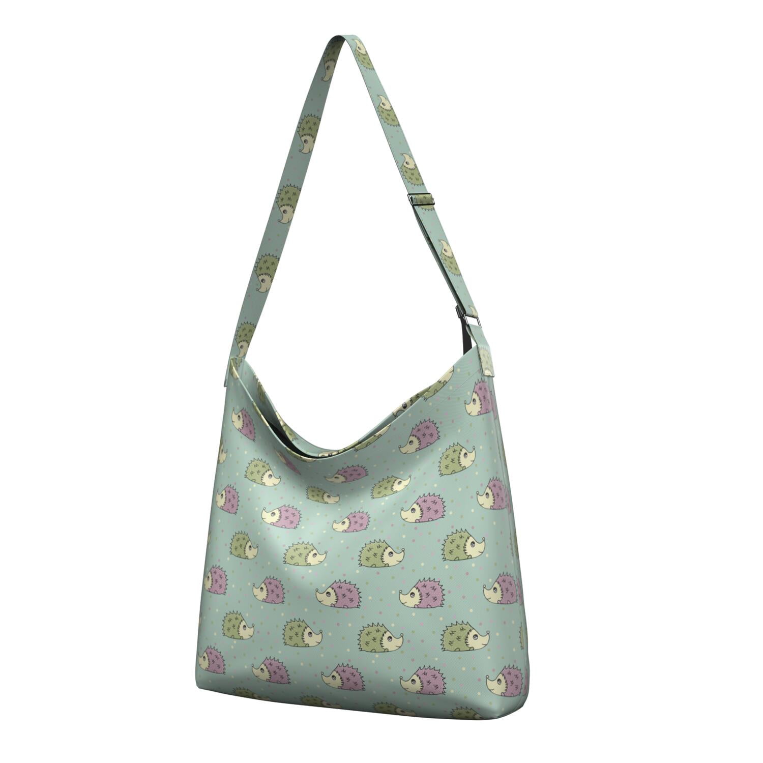 Artistic Hedgehog Tree Pattern Tote Bag - Fashionable Lightweight ...