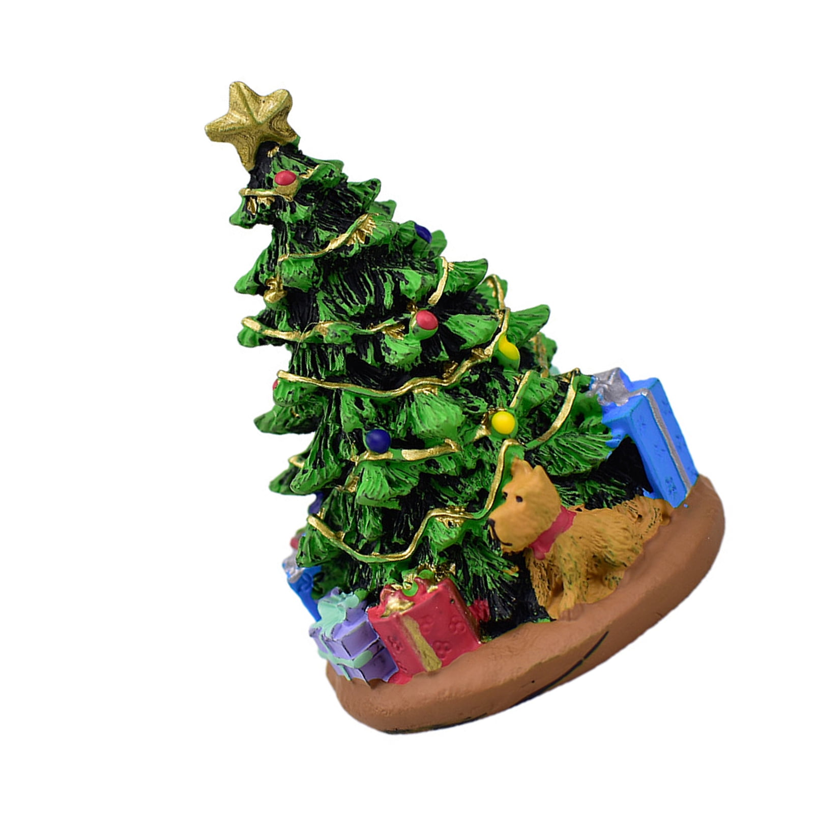 Artistic Holiday Pine Sculpture - Resin Crafted Tabletop Decoration for ...