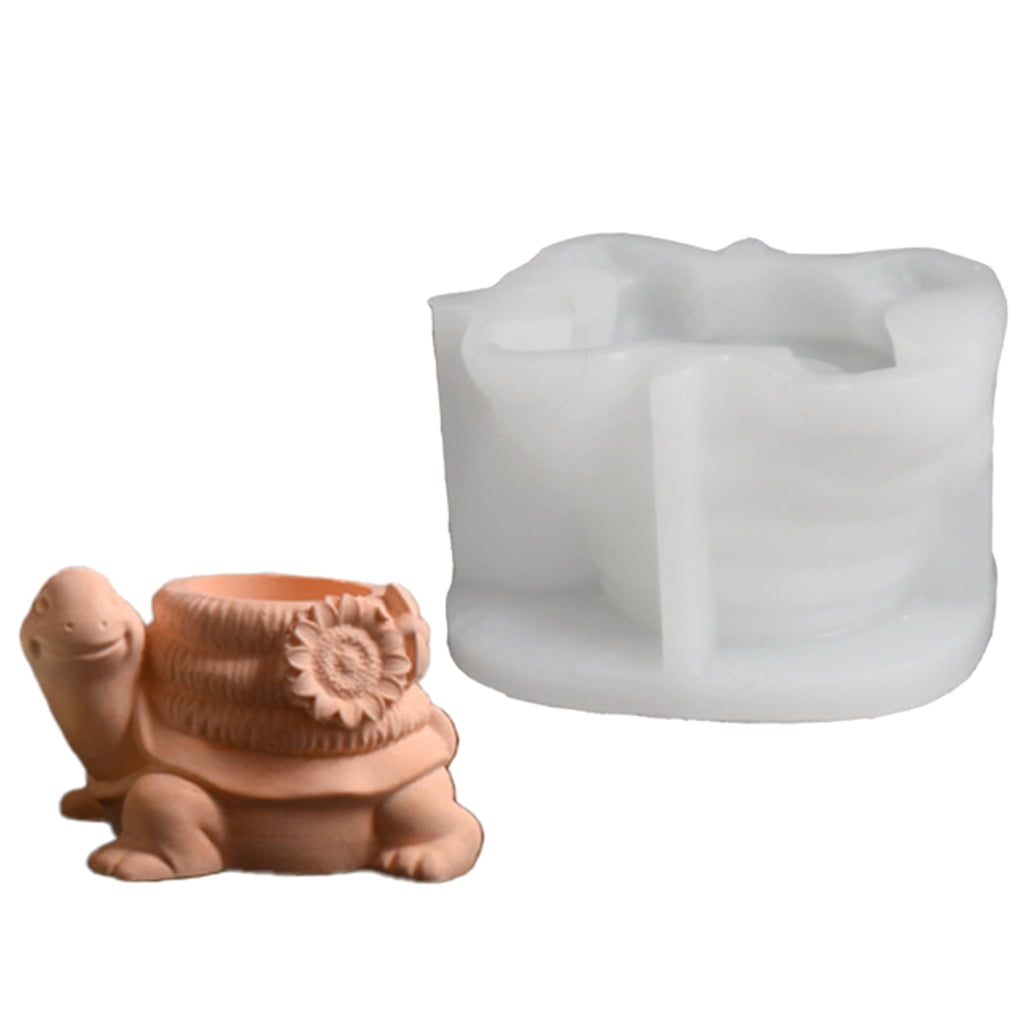 Artistic Home Decors Vases Molds Flexible Silicone Planter Making Mold ...