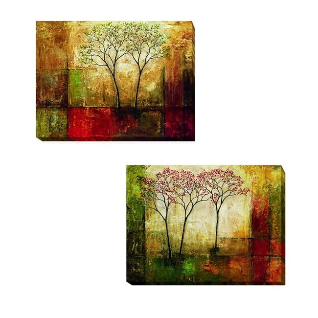 Artistic Home Gallery 1216AM511TG Morning Luster I & II by Mike Klung 2-Piece Premium Gallery ...