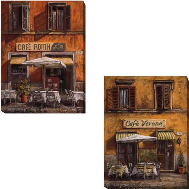 Artistic Home Gallery 1216PJ437CG Cafe Roma & Cafe Verona by Malcolm ...