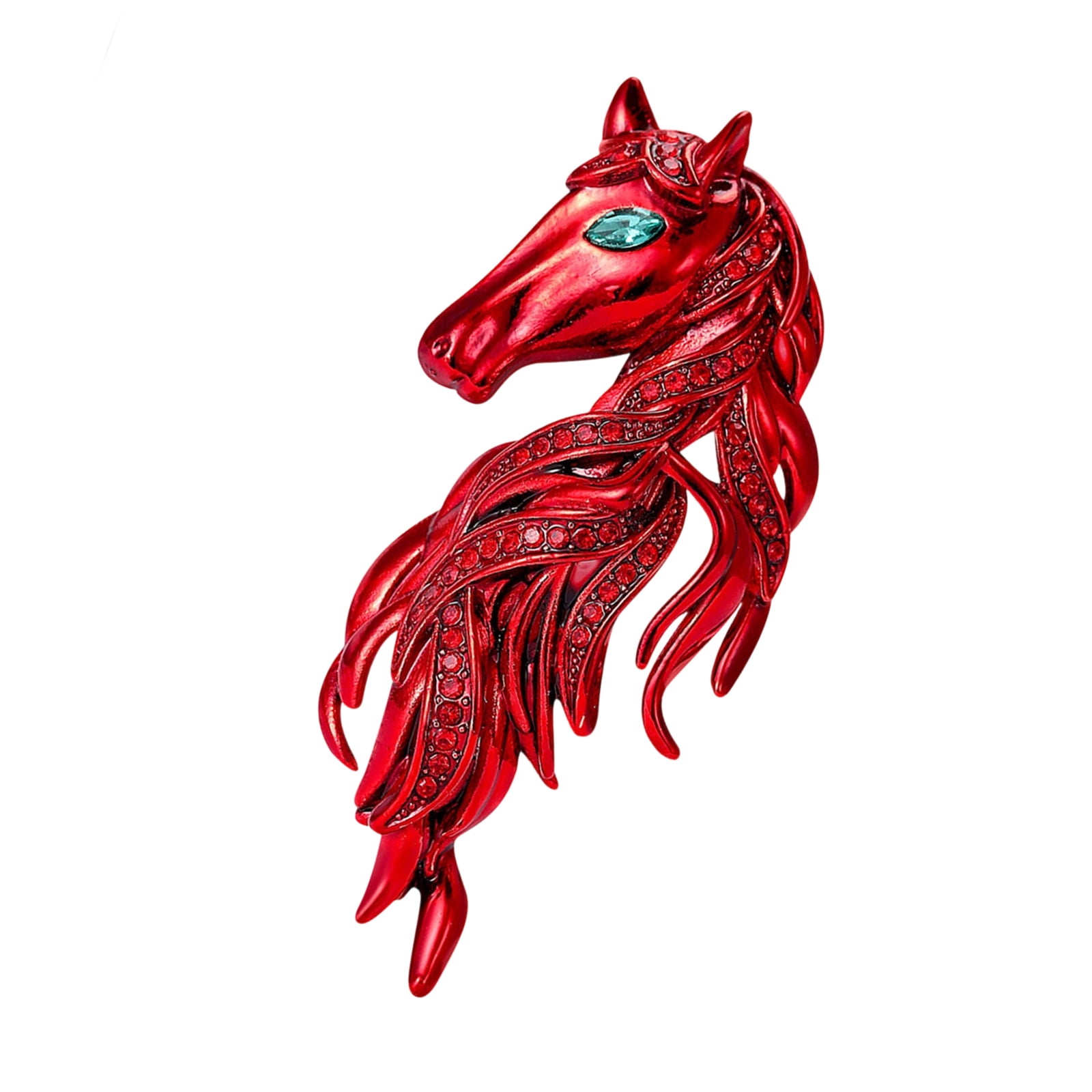 Artistic Horse Head Brooch Handcraft Detail Alloy Construction for Gift ...
