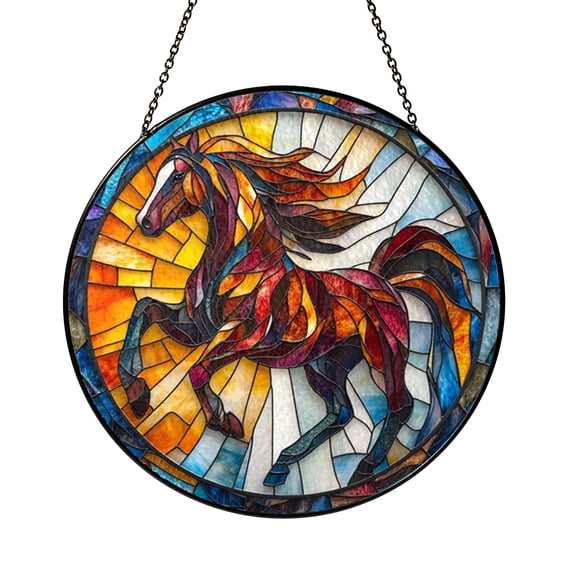 Artistic Horse Window Hanging – Glass Style Art1901 - Walmart.com