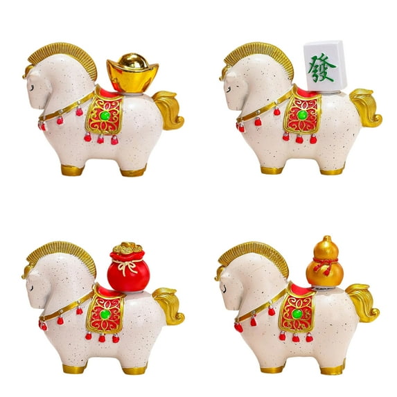 Artistic Horse Year Resins Figurine Cartoon Design Festives Home Decors ...
