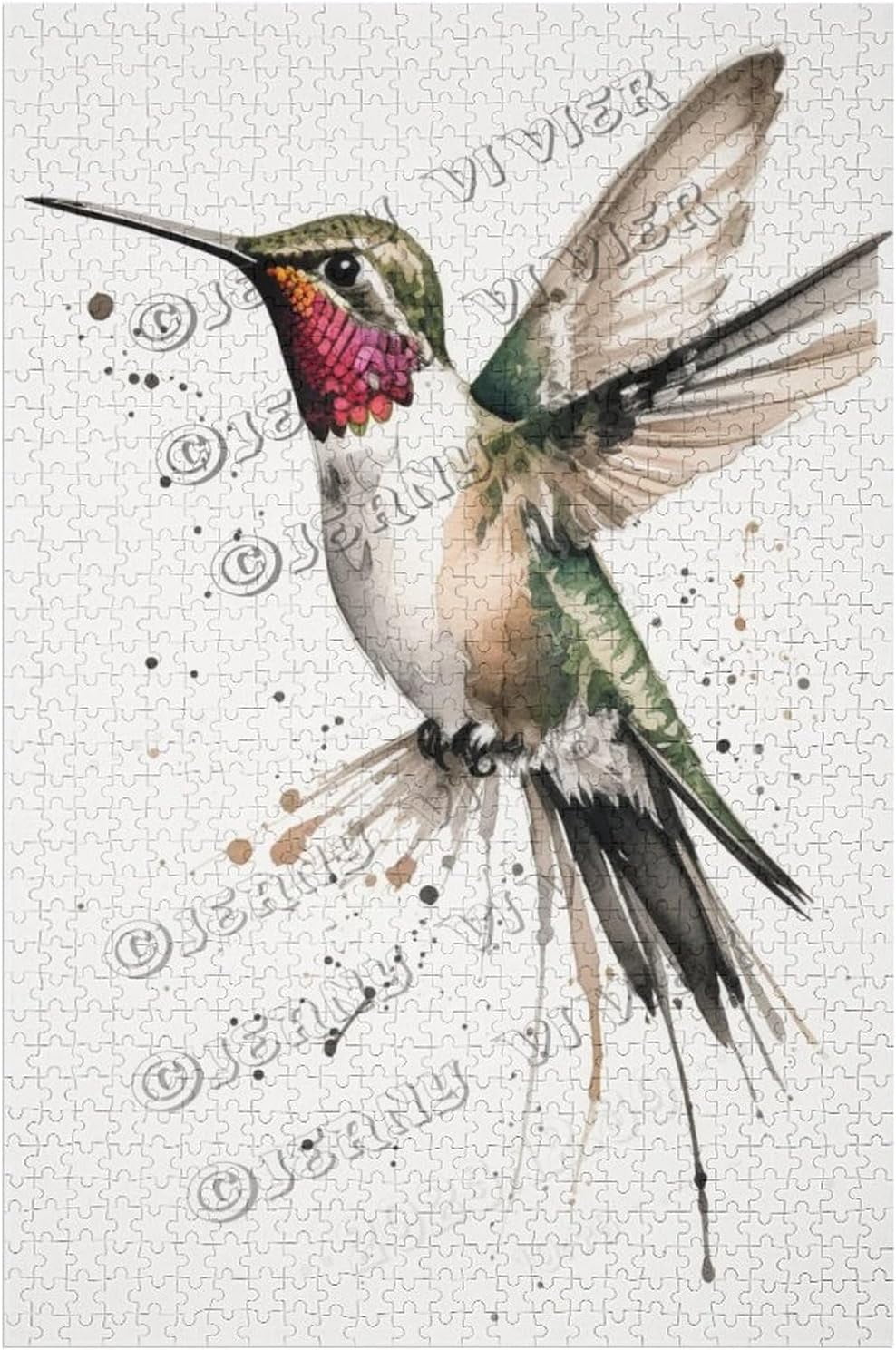 Artistic Hummingbird 500 Piece Jigsaw Puzzle for Adults, Peaceful ...