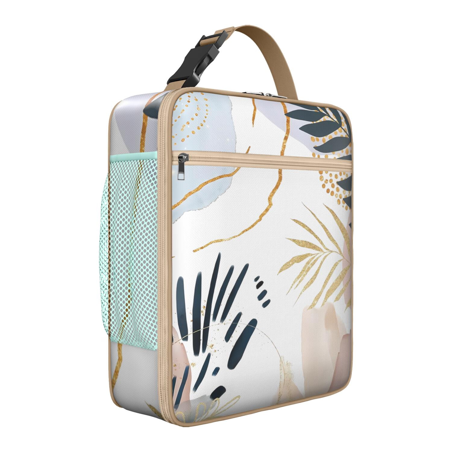 Artistic Insulated Lunch Box Bag, Boho Style Waterproof Meal Tote with ...