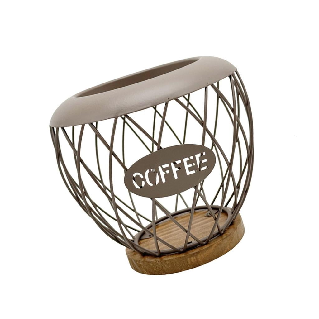 Artistic Iron Fruit Basket Inspired Coffee Pods Rack Open Structure ...