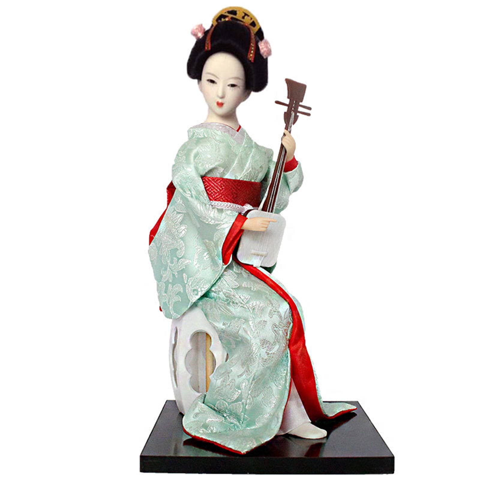 Artistic Japanese Geisha Figure 12Inch Collectible Embroidery Clothing ...