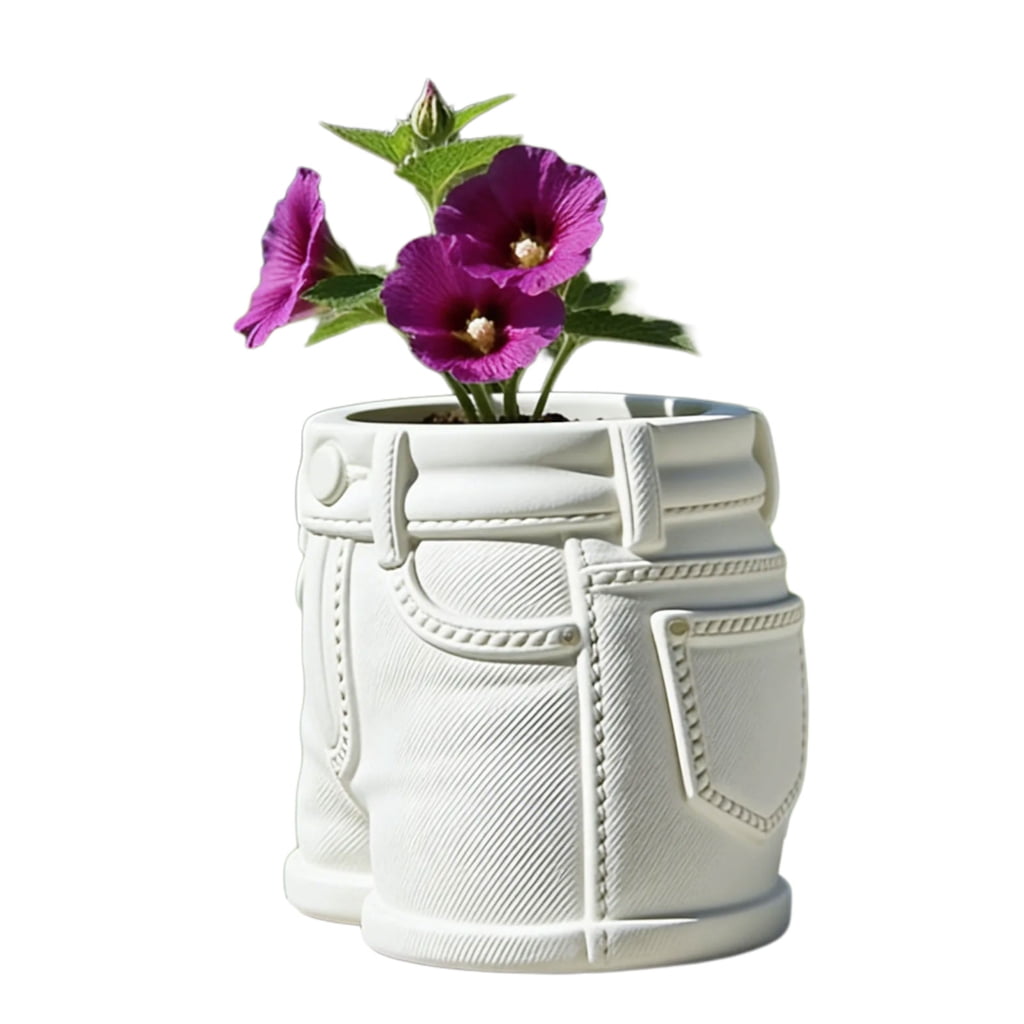Artistic Jeans Themed Plant Container Lovely Small Jeans Themed Resins ...