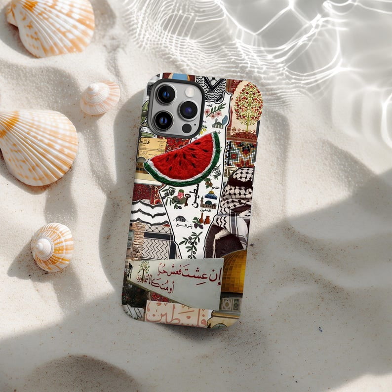 Artistic Keffiyeh Collage Mosaic Symbol Art Design for iPhone 17 16 15 ...