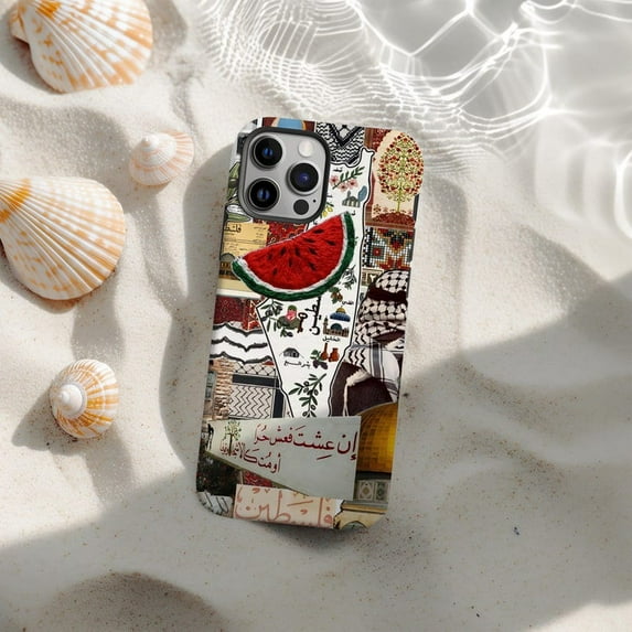 Artistic Keffiyeh Collage Mosaic Symbol Art Design for iPhone 17 16 15 ...