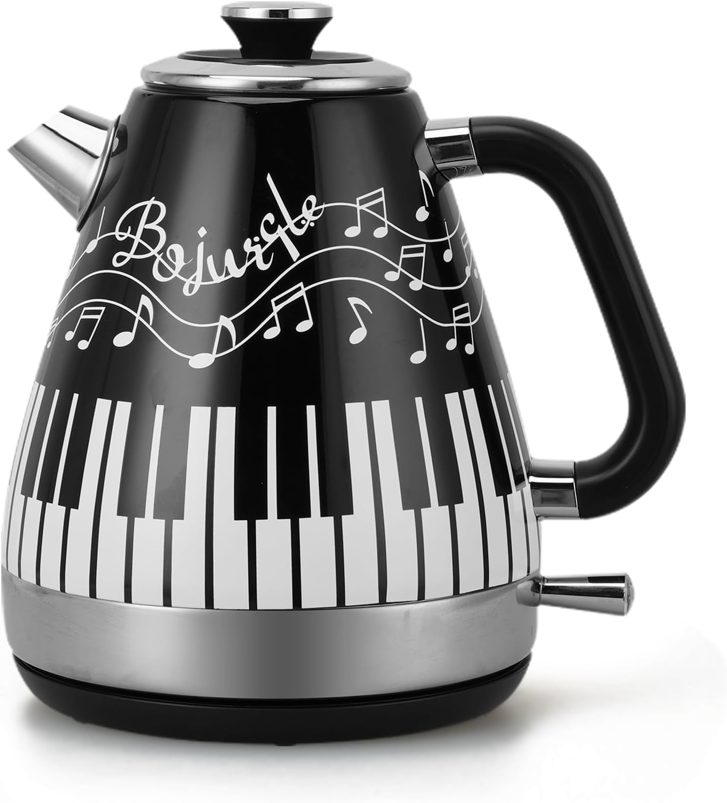 Artistic Kettle with Hand-Applied Piano and Music Note Stickers - 1.7L ...