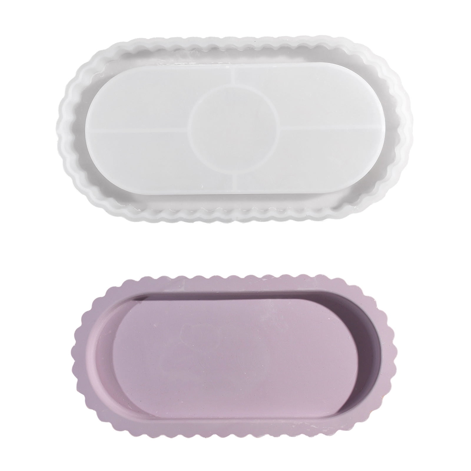 Artistic Large Oval Tray Mould In Sturdy Silicone Mould Craft Supplies ...