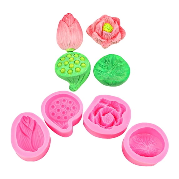Artistic Lotuses Flower Silicone Mold For Creative Baking And Craft ...