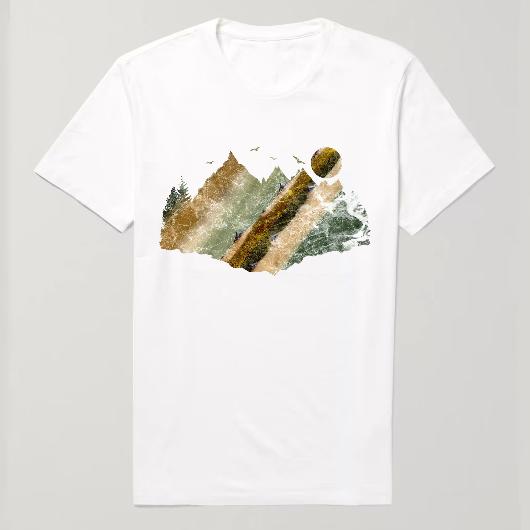 Artistic Marbled Cactus Tee with Eye-Catching Design for Plant ...