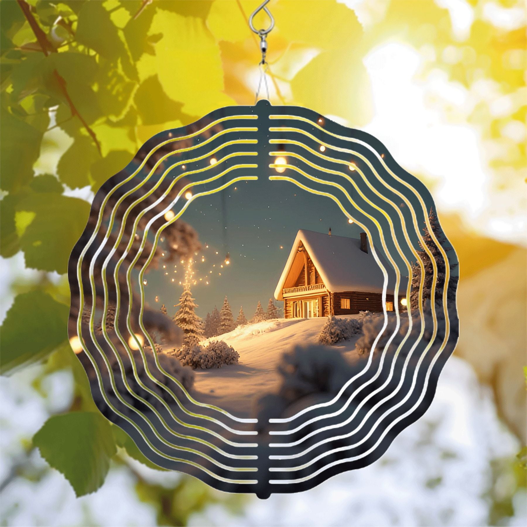 Artistic Metal Hanging Wind Spinners & Chimes - Modern Circular ...