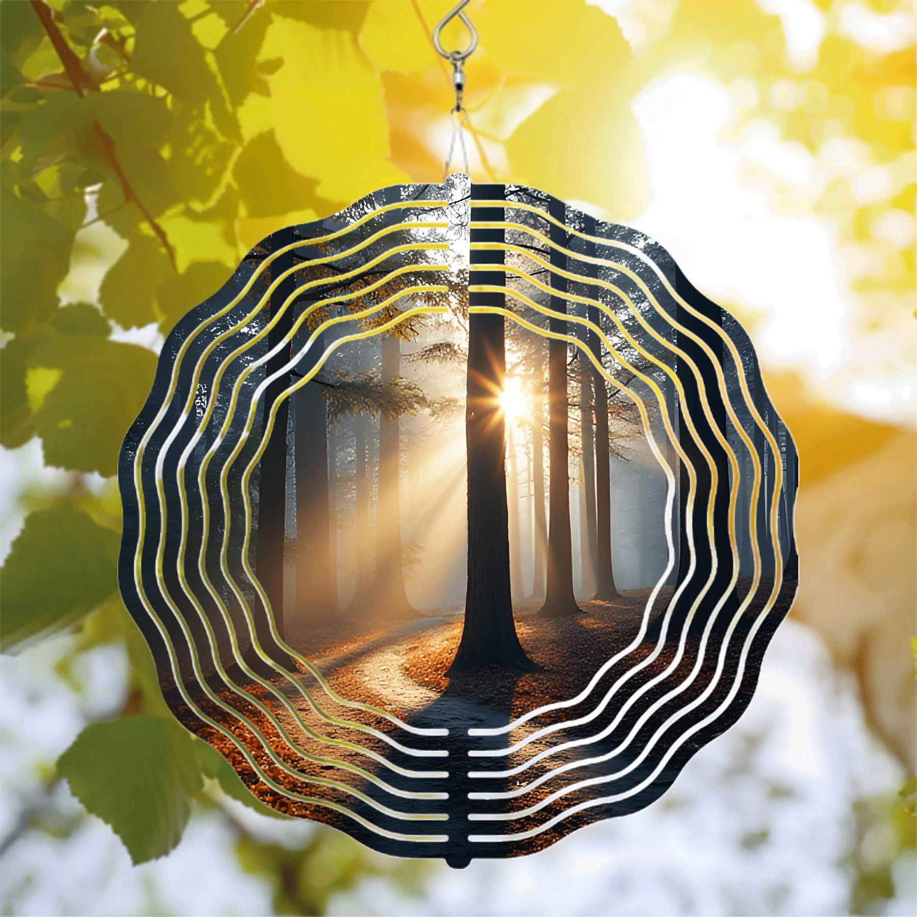 Artistic Metal Hanging Wind Spinners & Chimes - Modern Circular ...