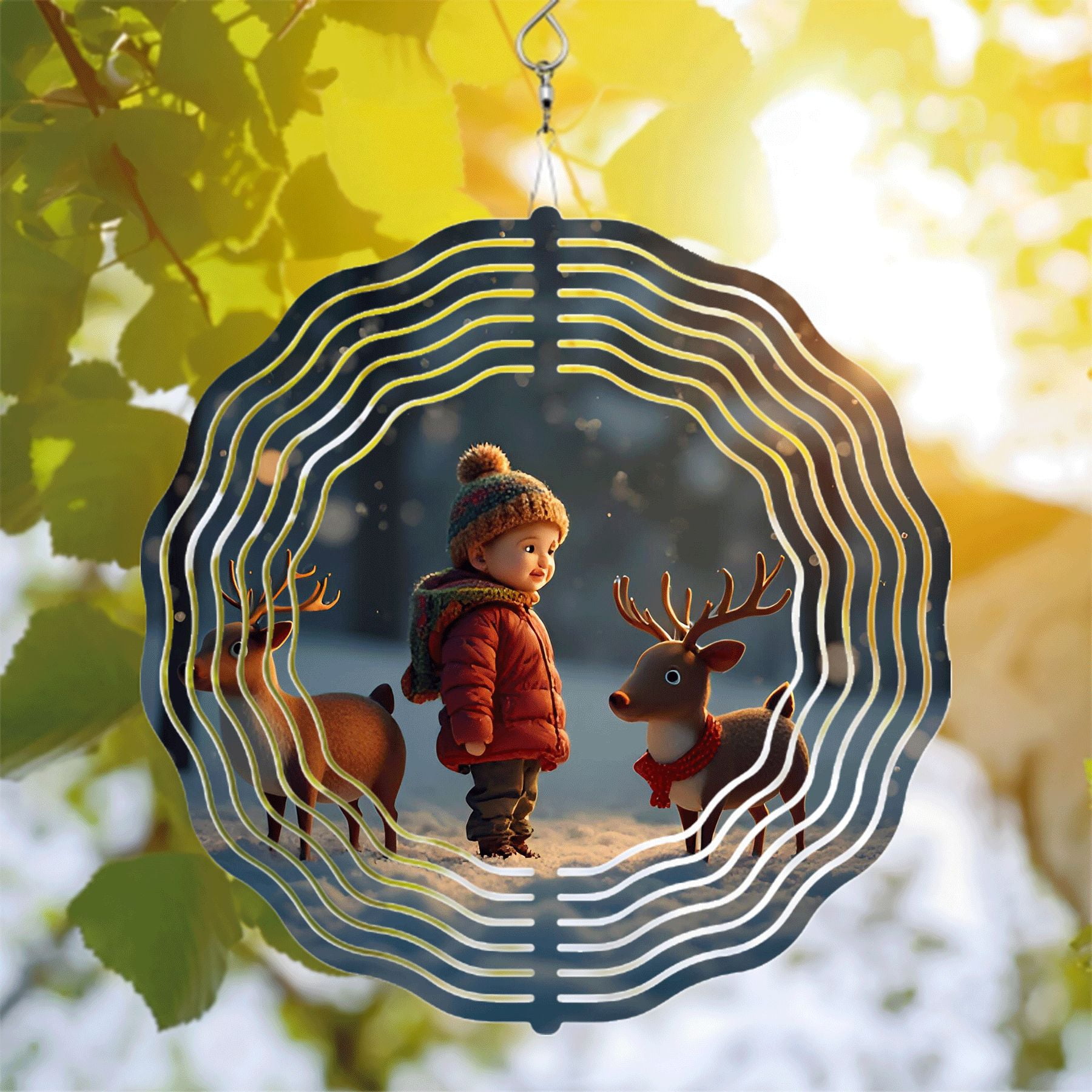 Artistic Metal Hanging Wind Spinners & Chimes for Yard & Garden ...
