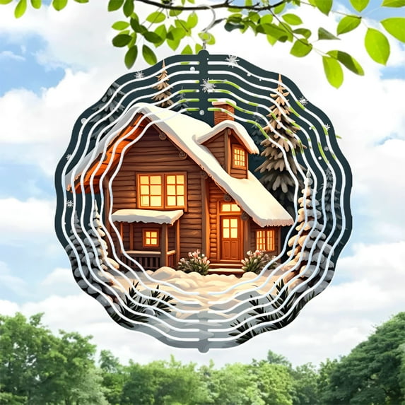 Artistic Metal Hanging Wind Spinners - Unique Concentric Ring Design ...