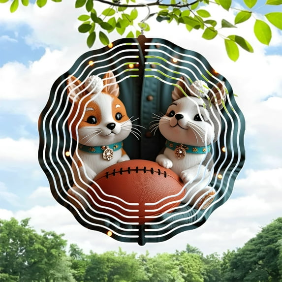 Artistic Metal Hanging Wind Spinners with Dynamic Circular Pattern ...