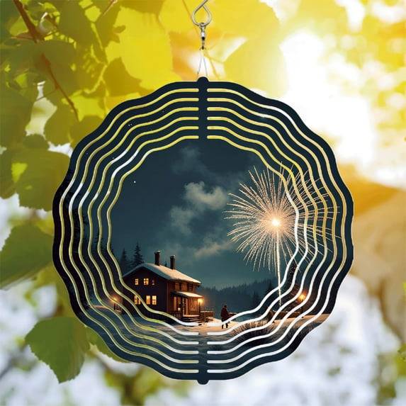 Artistic Metal Hanging Wind Spinners with Wave - Like Pattern - Unique ...