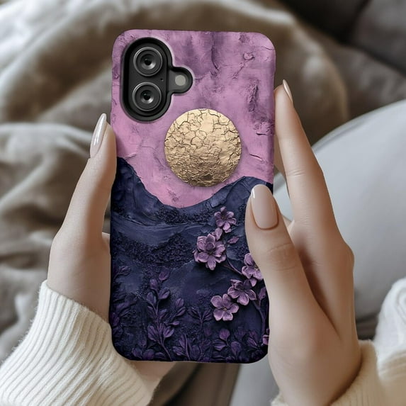 Artistic Mountain Sun Floral Landscape Phone Case 17 16 15 14 13 12 11 ...