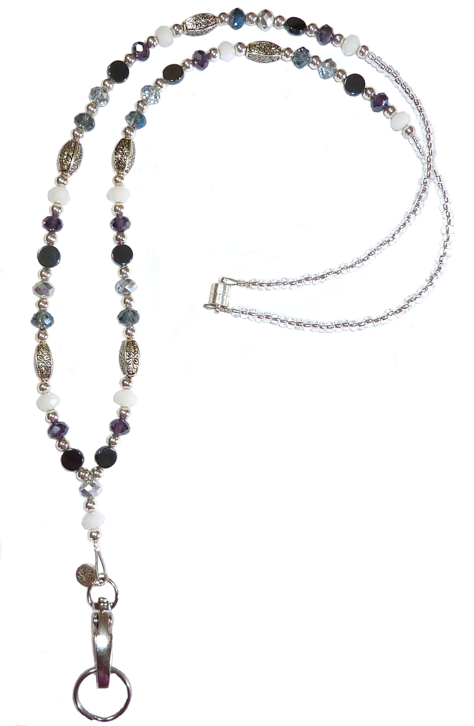 Artistic Multicolored Women's Beaded Fashion Necklace Lanyard, Slim and ...