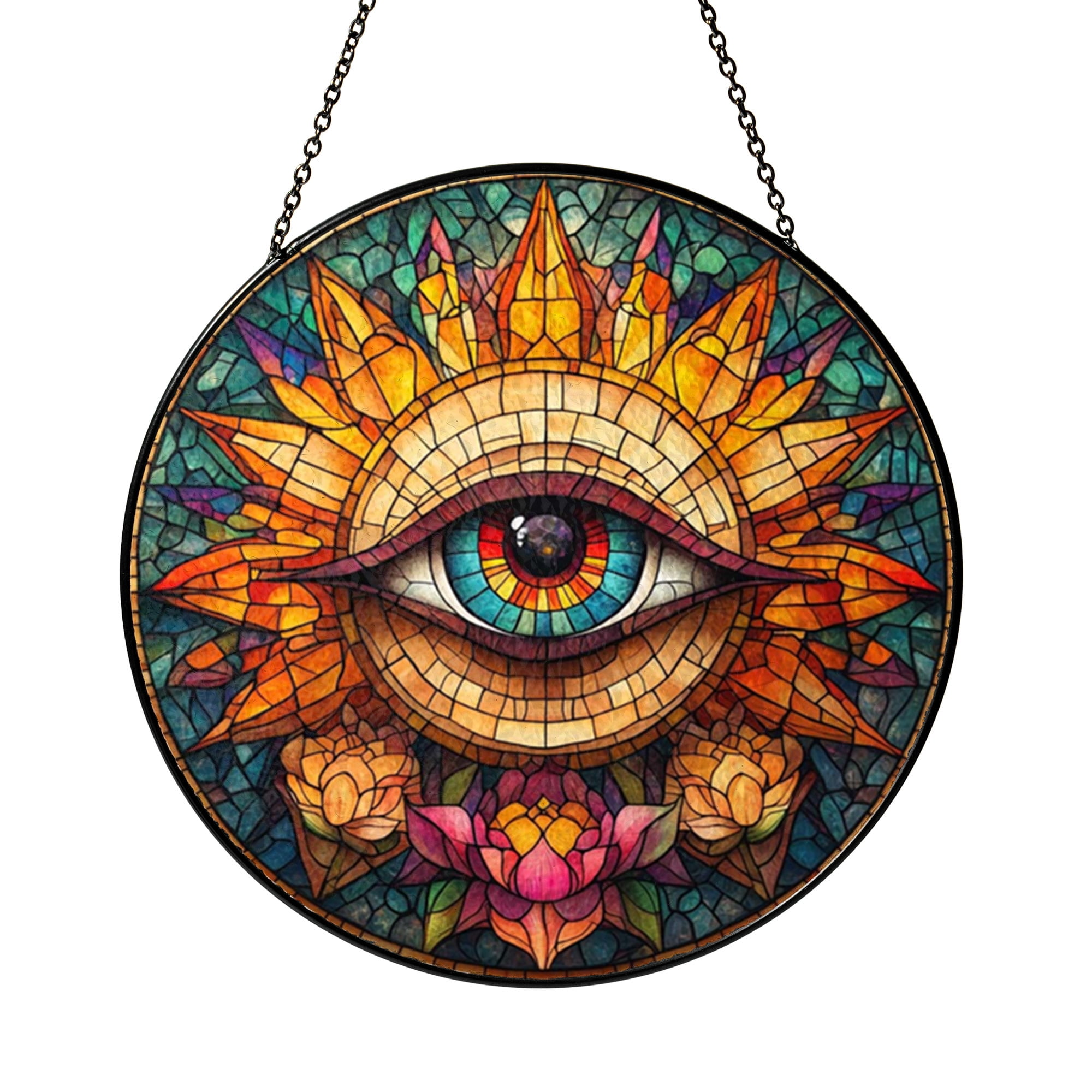 Artistic Mushroom Stained Glass Style Window Suncatcher - Walmart.com