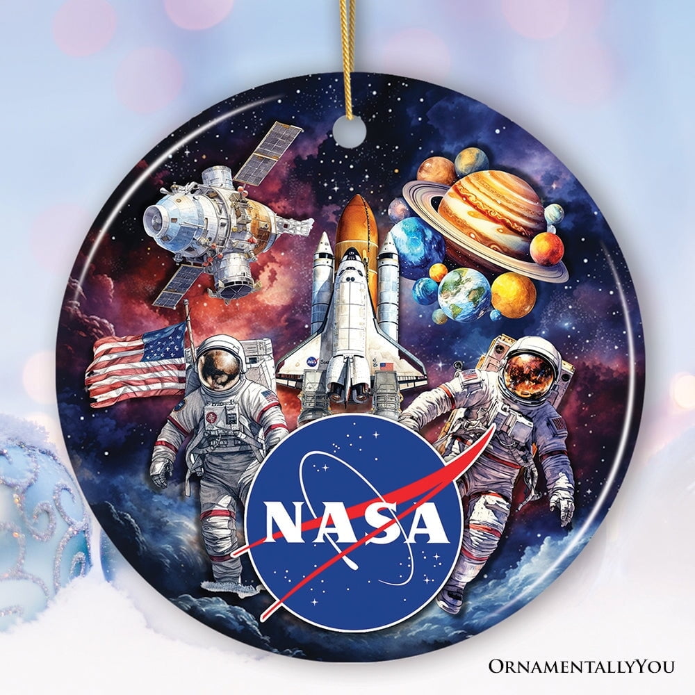 Artistic NASA Handcrafted Christmas Ornament, Astronaut in Outer Space ...