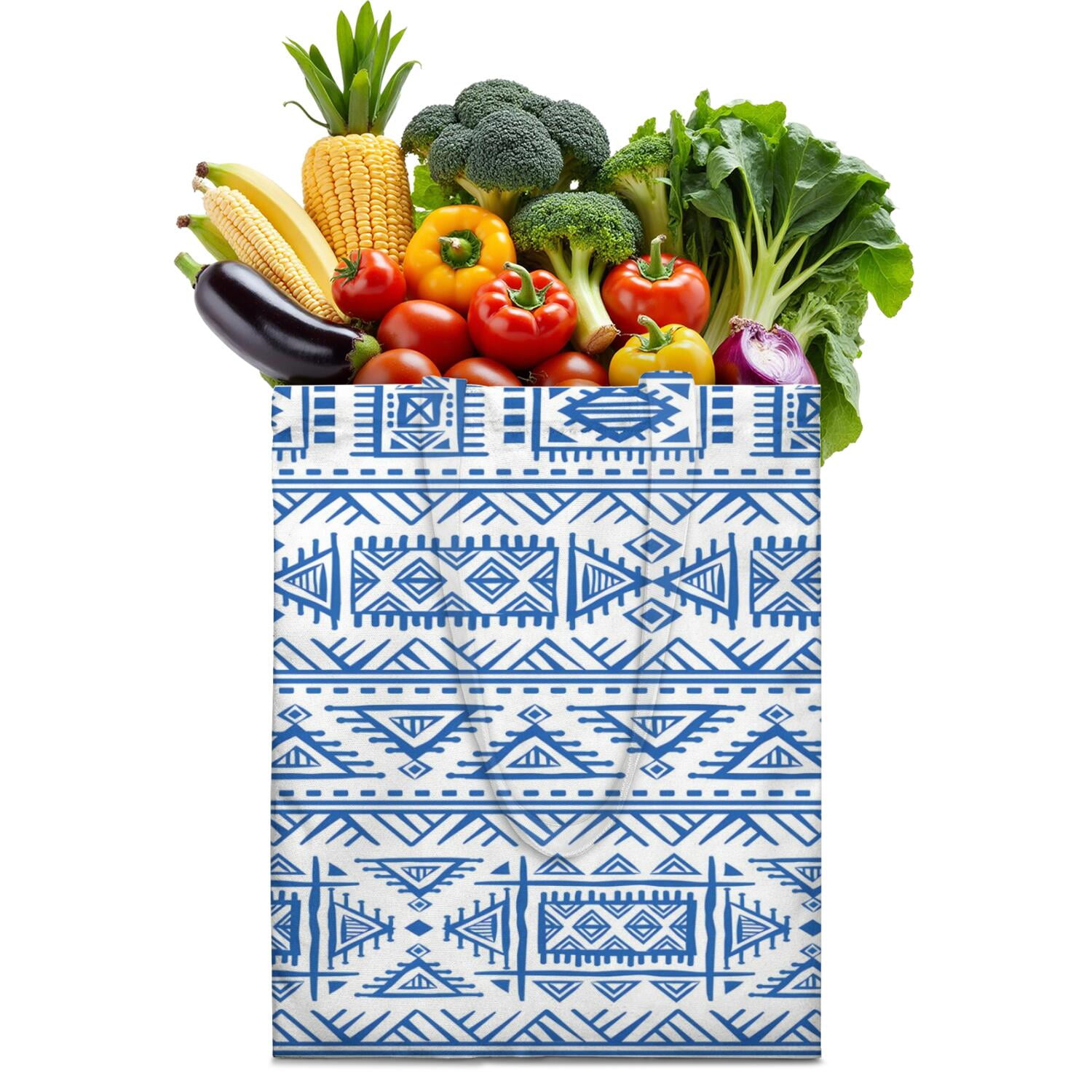 Artistic Natural Floral Aesthetic Grocery Bag - Durable Reusable Tote ...