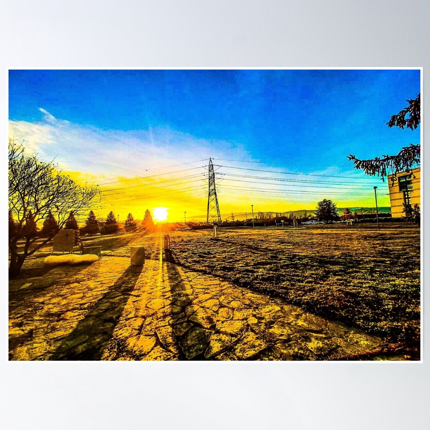 Artistic Natural Sunrise Poster Wall Art Modern Wall Decor Art Home ...