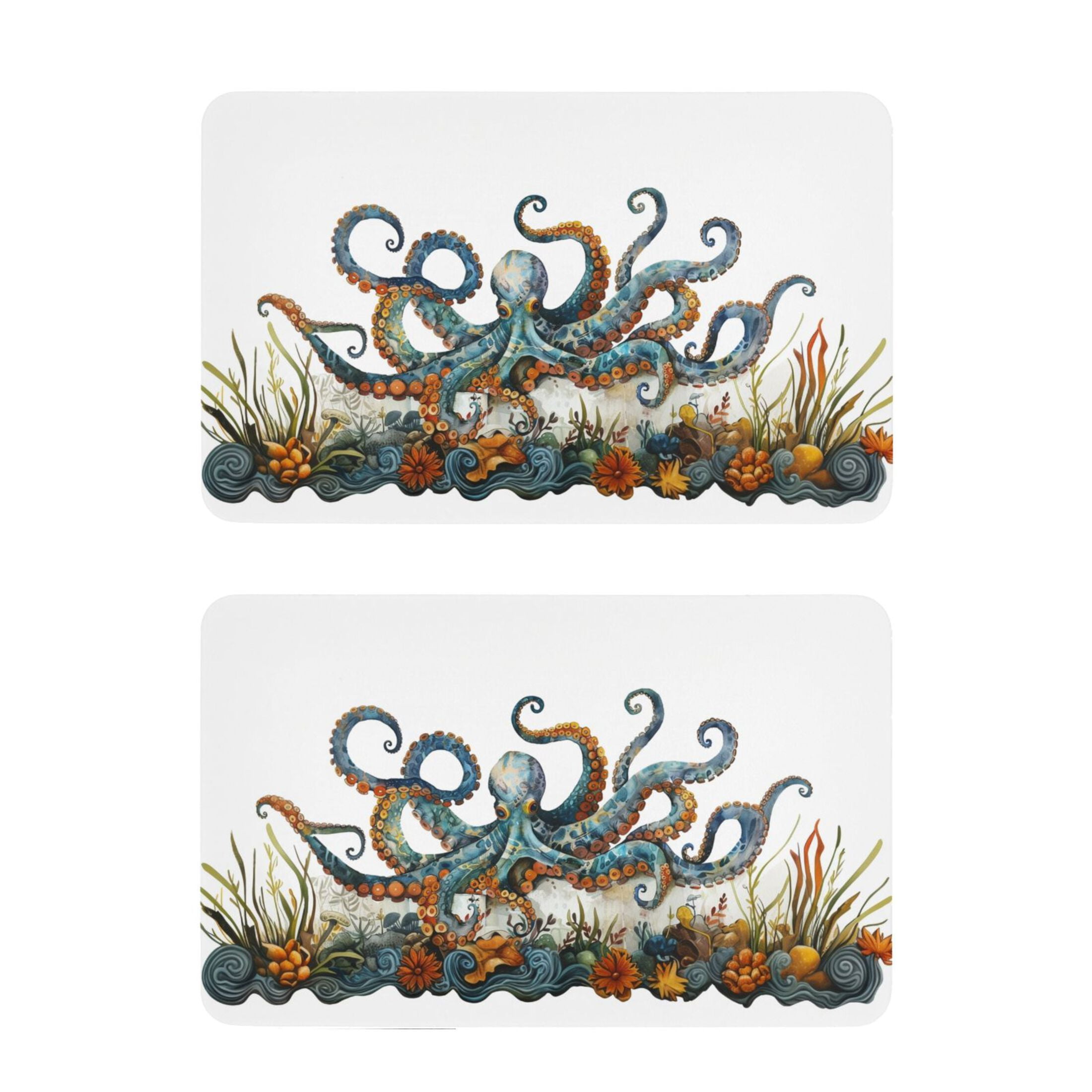 Artistic Octopus Fridge Magnets Sticker Refrigerator Magnetic Kitchen ...