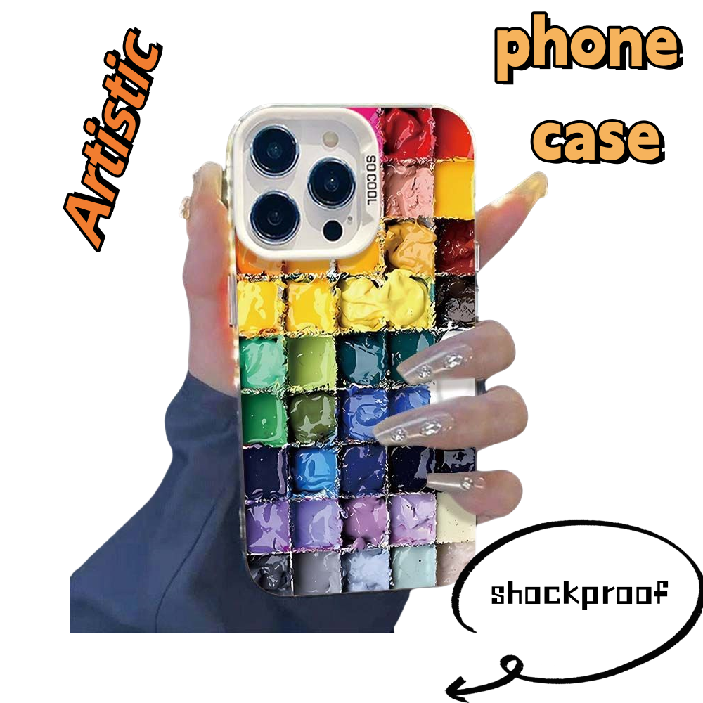 Artistic Oil Painting Color Palette Phone Case, Eco-Friendly Shockproof ...
