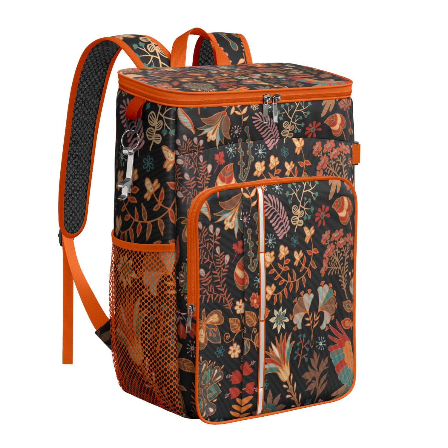 Artistic Paisley Print Insulated Backpack Cooler, Leak-Proof ...