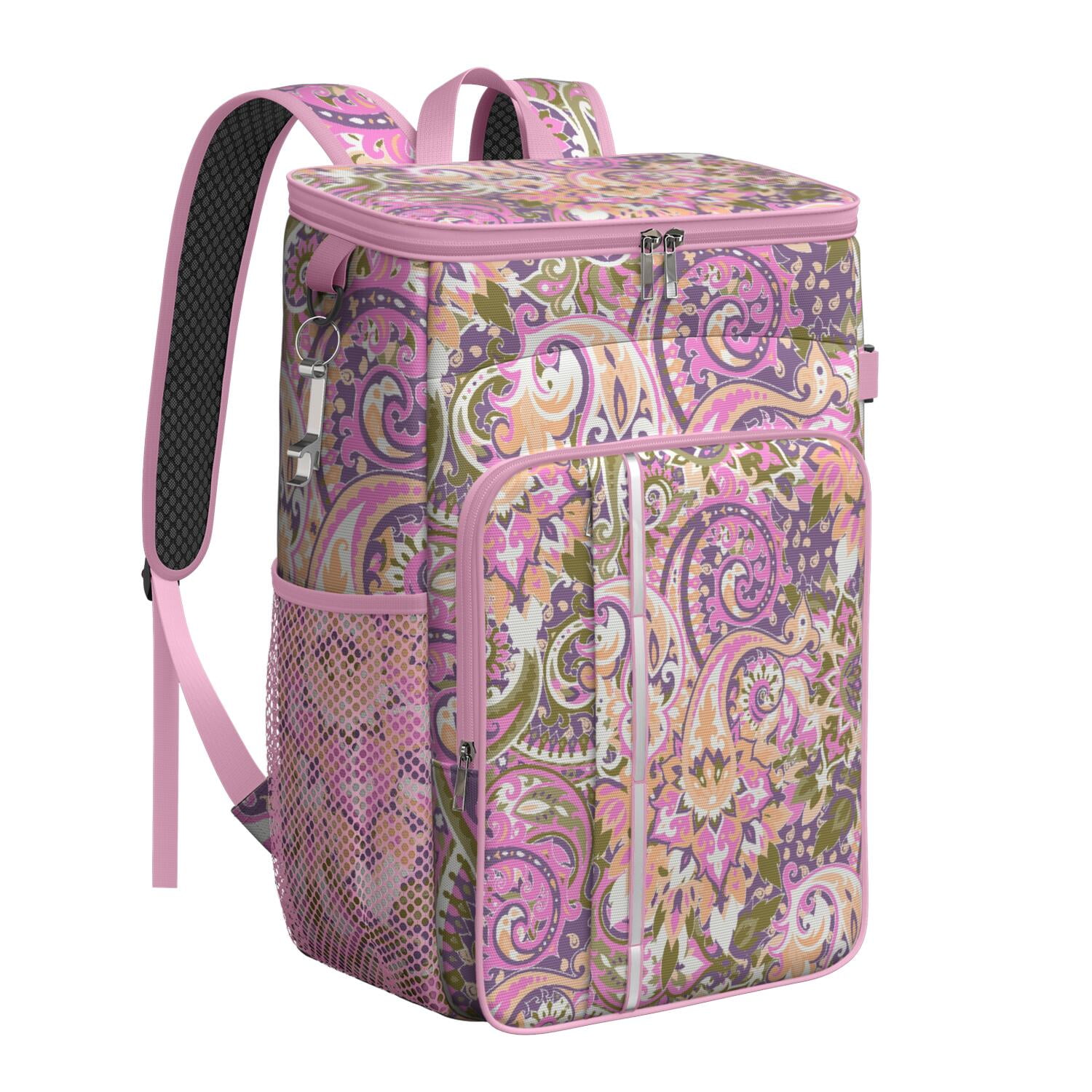 Artistic Paisley Print Insulated Backpack Cooler, Leak-Proof ...