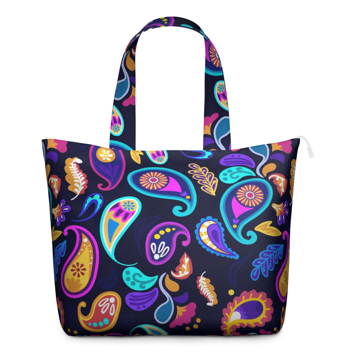 Artistic Paisley Travel Bag Abstract Boho Weekender Duffel with Vintage ...