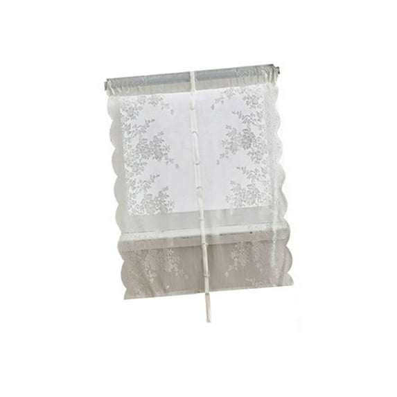 Artistic Pattern Flower Lace Drape Polyester Fabric Light Filtering ...