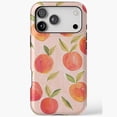 Artistic Peach Pattern for iPhone Case 11 through 17 Pro Max ...